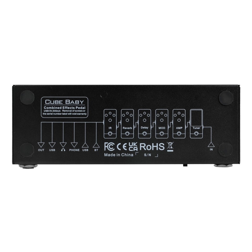 Multi-Effect Pedal Built-in Battery AZOR Multi Effects CUBE BABY Guitar ...