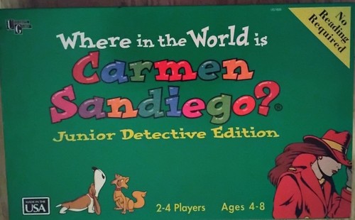 WHERE IN THE WORLD IS CARMAN SANDIEGO? Board Game Junior Detective ...