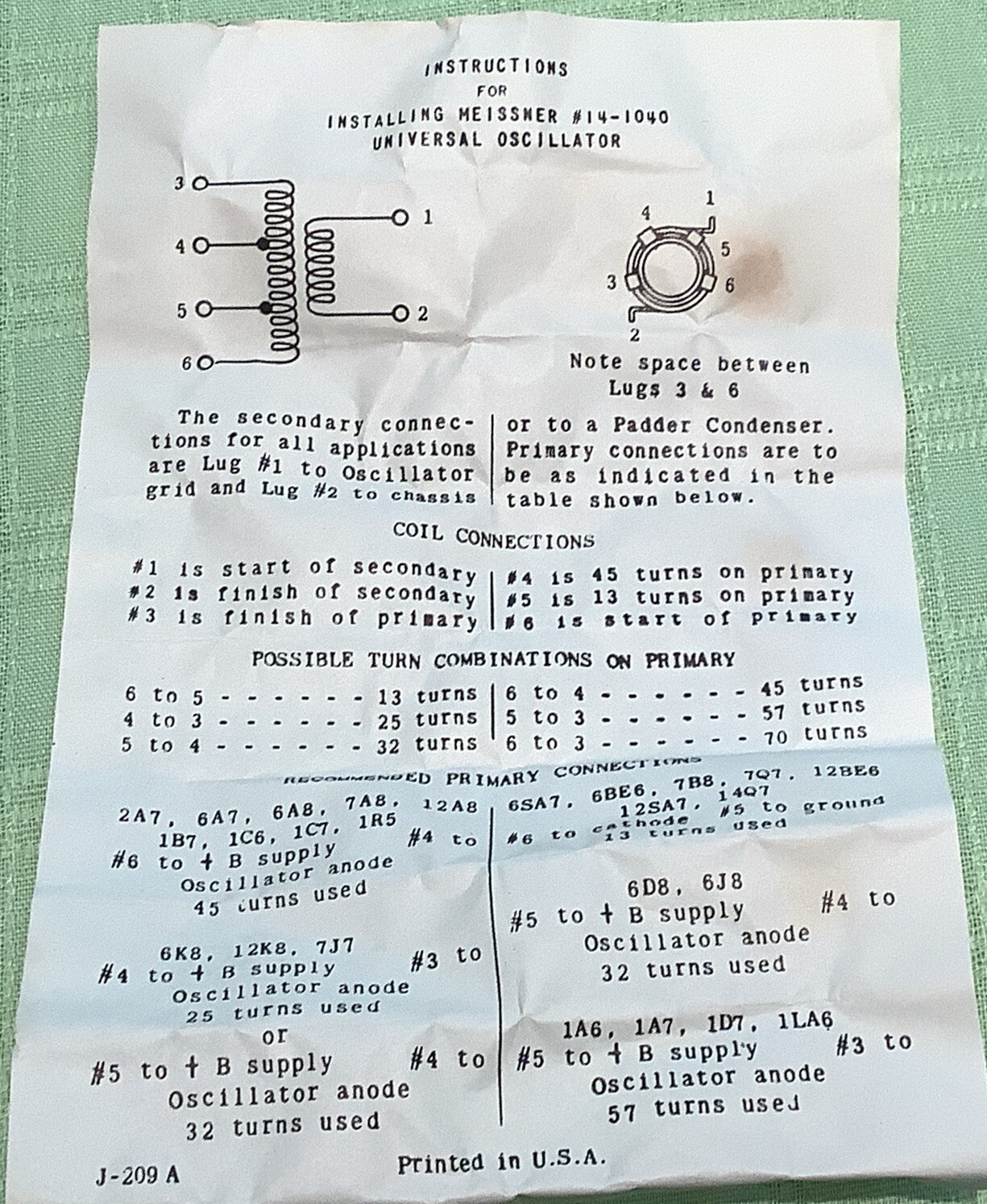 Oscillator coil substitute - Antique Radio Forums