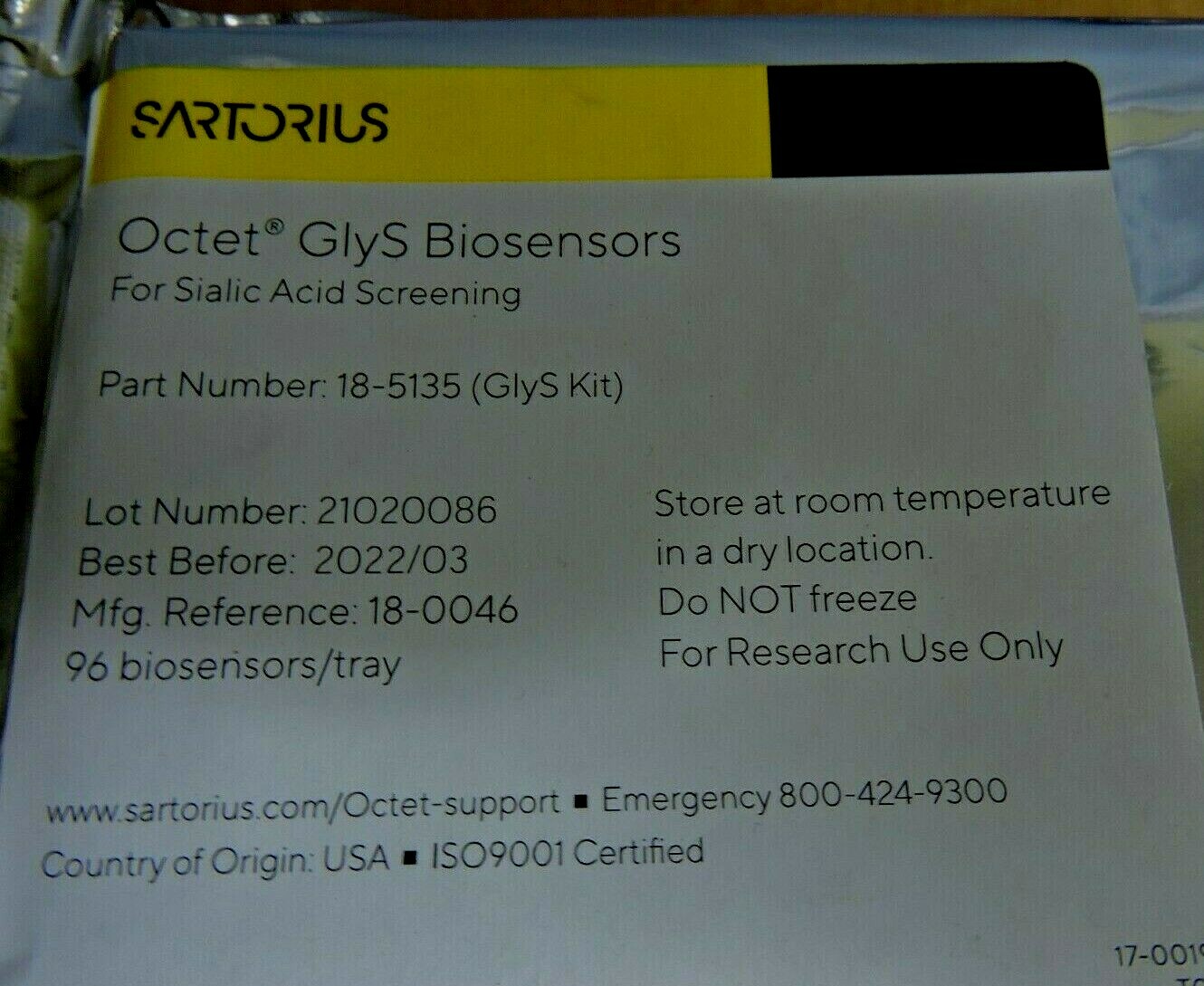 Sartorius Octet GlyS Biosensors for Sialic Acid Screening Biosensor ...