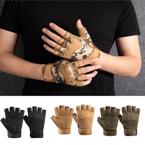 Hard Work Military Hard Fingerless Tactical Knuckle Finger Gloves ...