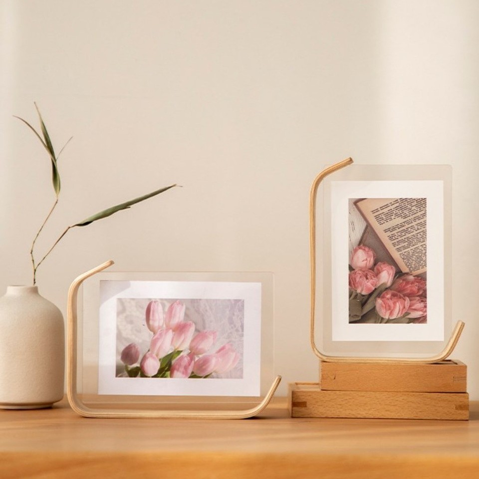 Modern Transparent Double Sided Acrylic Photo Frame for Popular Photo ...