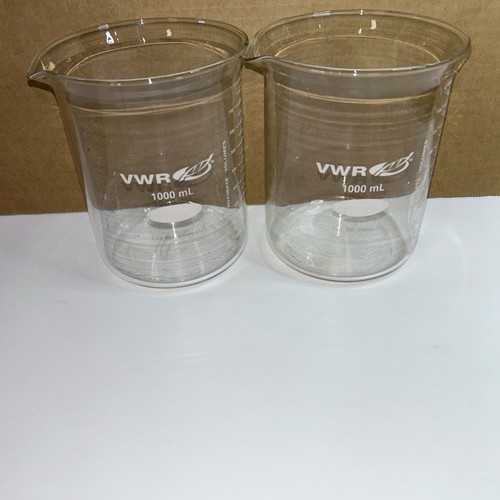 (2) VWR 89000-212 Graduated 1000 mL Glass Beaker | eBay