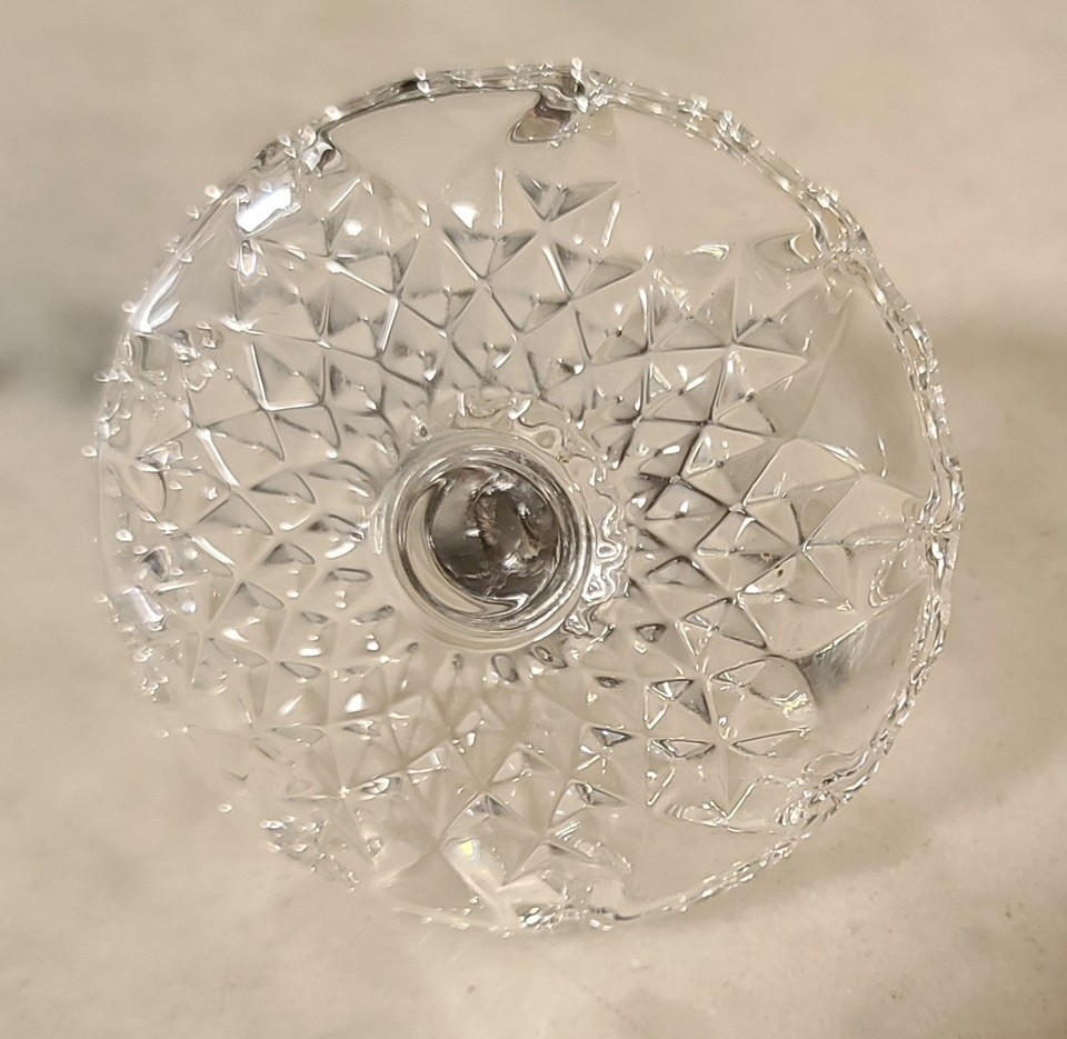 Vintage 24% Lead Crystal Glass Ring Holder Trinket Dish Unbranded | eBay