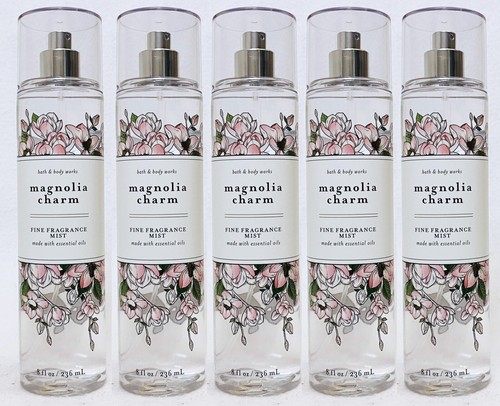 5 Bath & Body Works MAGNOLIA CHARM Fine Fragrance Mist Body Spray 8 oz ...