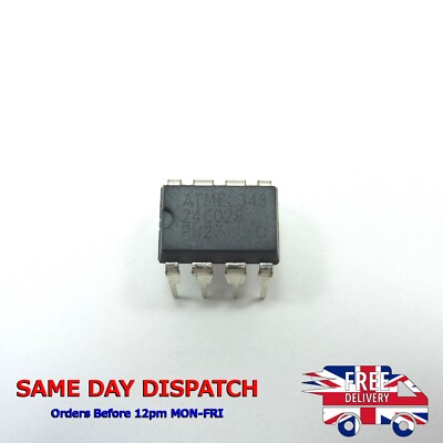 ATMEL 2-Wire IC AT24C02B Memory Flash DIP-8 Serial Chip 256x8 2K EEPROM ...