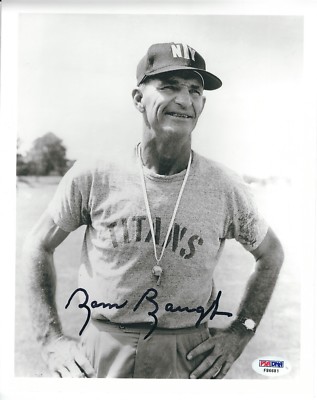 Signed 8x10 SAMMY BAUGH New York Titans Autographed photo - PSA/DNA | eBay