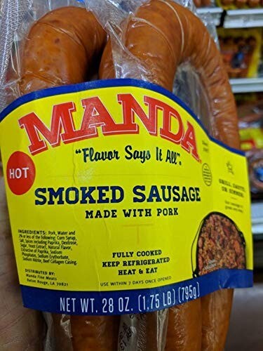 Manda Hot Smoked Sausage 28 Oz (2 Pack) | eBay