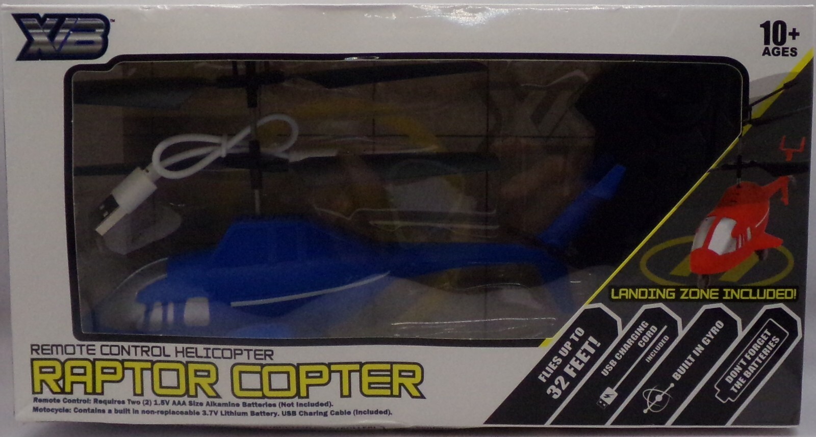 X/B Remote Control Raptor Copter Flyer in Blue. Age Level 10+. NEW IN ...