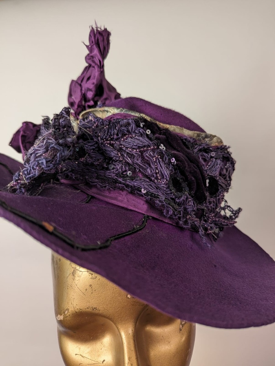 Victorian Riding Hat Purple