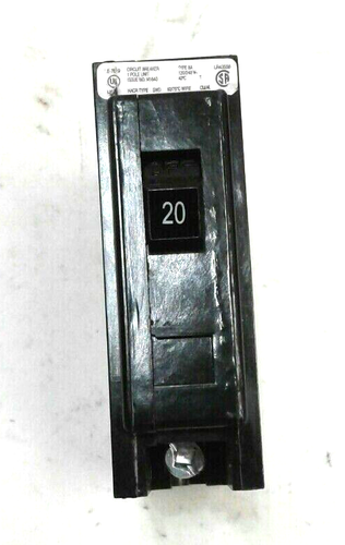 Cutler Hammer Quicklag E-7819 Type BA Circuit Breaker 20A 1Pole 120 ...