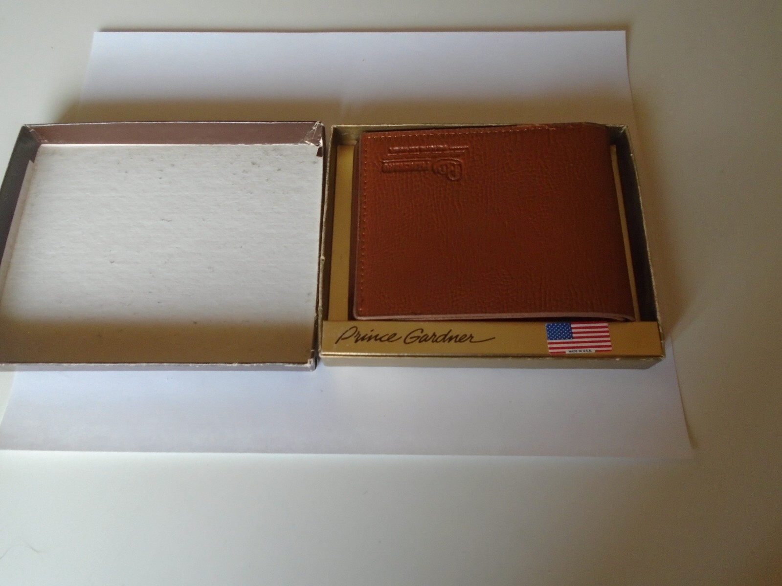 Prince Gardner Men's Leather Bifold Wallet Brown Vintage never used ...