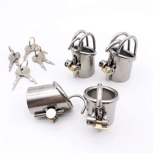 PA Puncture Stainless Steel Cage Male Chastity Device with Stealth Lock ...