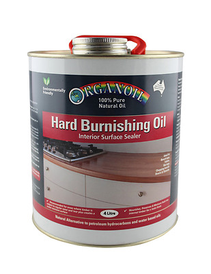 Organoil Hard Burnishing Oil for timber benches 4 litre FREE Postage ...