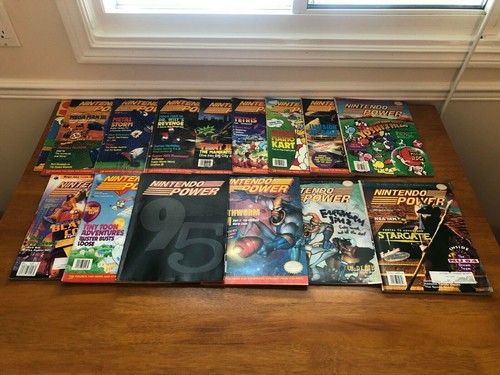 Vintage Nintendo Power Magazine 15 Issues Lot Posters Iron On Cards 80s ...