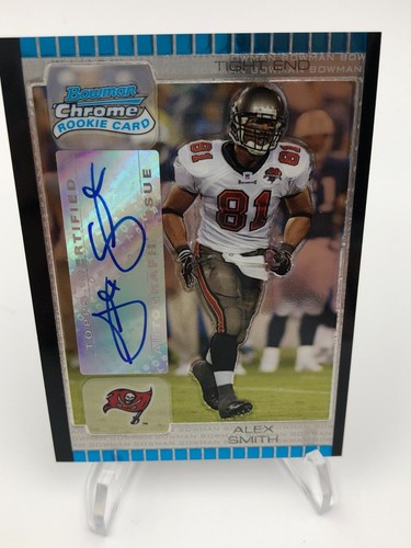 2005 ALEX SMITH ROOKIE AUTO Bowman Chrome #237 RC Card TE TAMPA BAY ...