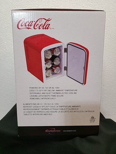 New Coca-Cola Classic Coke Bottle 4L Mini Fridge 6 Can Portable Cooler ...