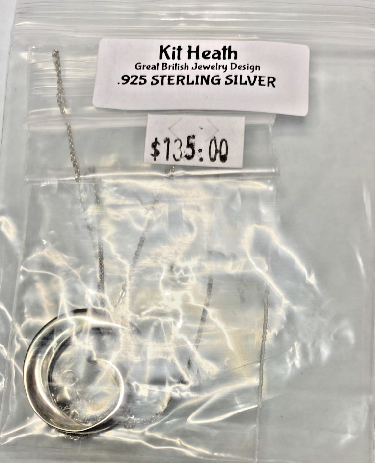 Kit Heath Sterling Silver 925 Signed Ocean Wave Pendant Necklace 16 ...