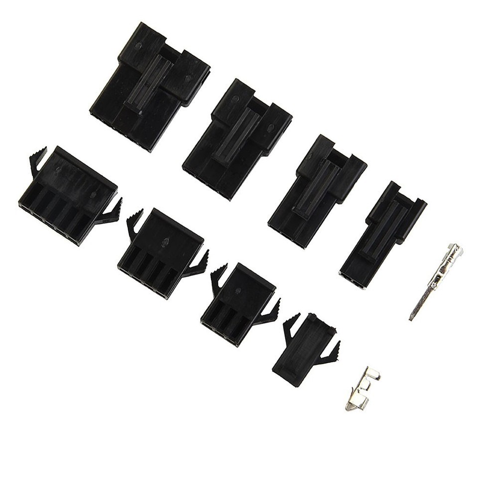 Wire Connectors Pin Way Black Pin Terminal 2/3/4/5Pin 2.54mm 200pcs/set ...