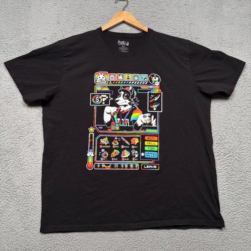 Nomad Complex Wolf Dog Shirt Furry Adult 3XL Black Graphic Tee Crew ...