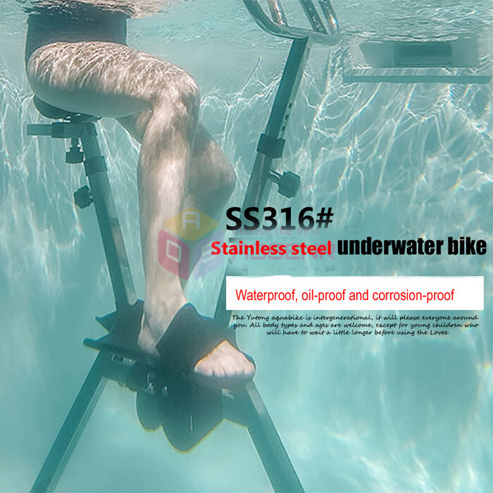 Stainless Steel Aquatic Bike Underwater Bicycle Pool Exercise Fitness ...