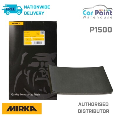 Mirka P1500 ECO Wet & Dry Sanding Sheets Quire 50pk Waterproof Sand ...