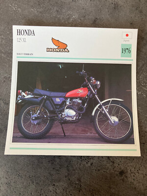 CARTE FICHE MOTO collection ATLAS HONDA 125 XL | eBay