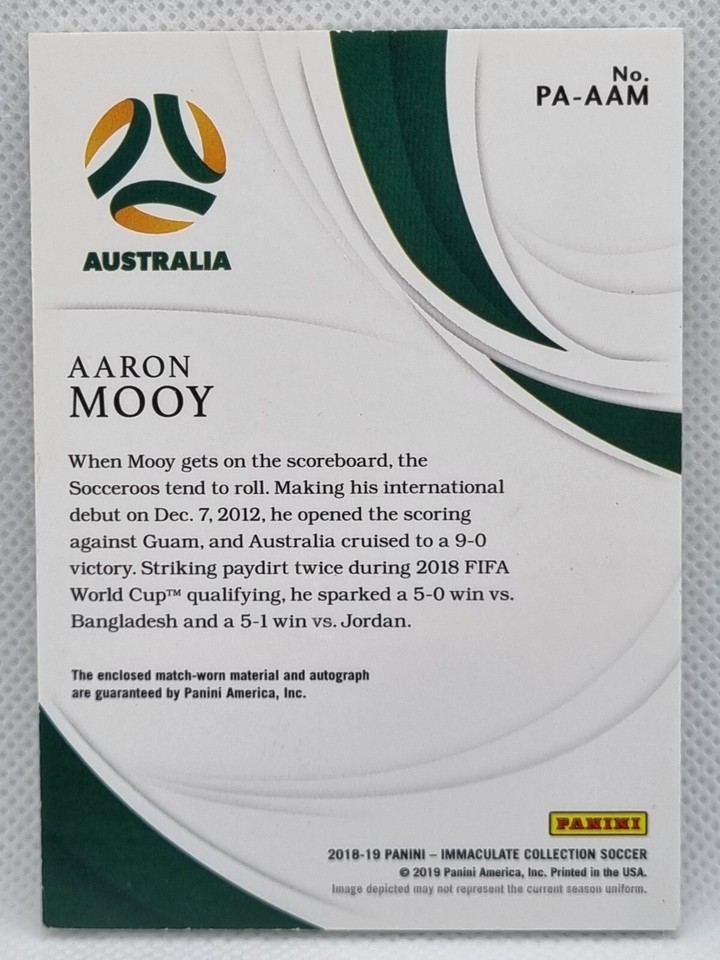 Aaron Mooy Australia Brighton 2018-19 Panini Immaculate Autograph ...