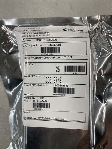 Curamik Céramique/Cuivre 100042165 25 Pièces Scellé | eBay