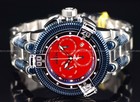 New Invicta Mens 50mm Reserve KING PYTHON SWISS Chronograph RED DIAL SS ...