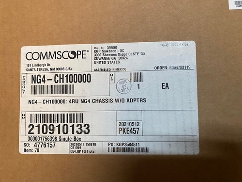 COMMSCOPE NG4-CH100000 24 Access Trays Universal CHASSIS (NEW) | eBay