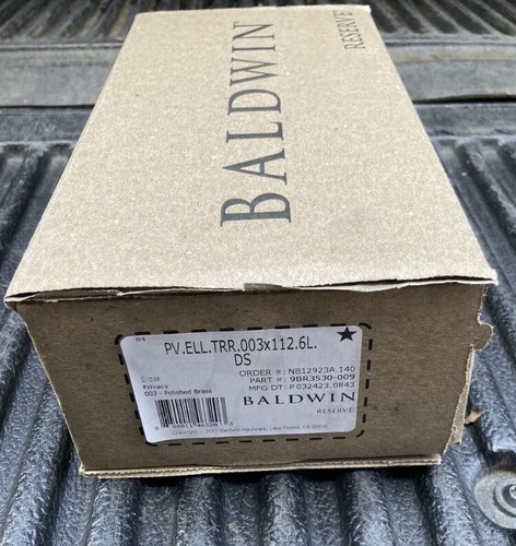 Baldwin Ellipse Privacy Door Knob with Round Rose Venetian Bronze ...