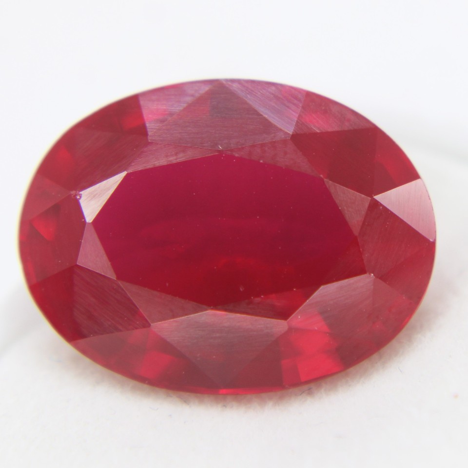 16.90 Ct Natural Ruby Red Eye-Clean Oval Shape Loose Gemstones ...