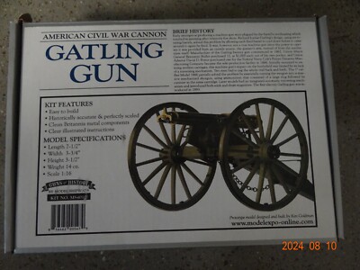 Civil War Gatling Gun Metal Model Kit Sale - Model Expo | eBay