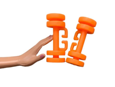 Barbie Doll Weights OnlyWorkin' Out 1996 Christie Orange Dumbbells | eBay