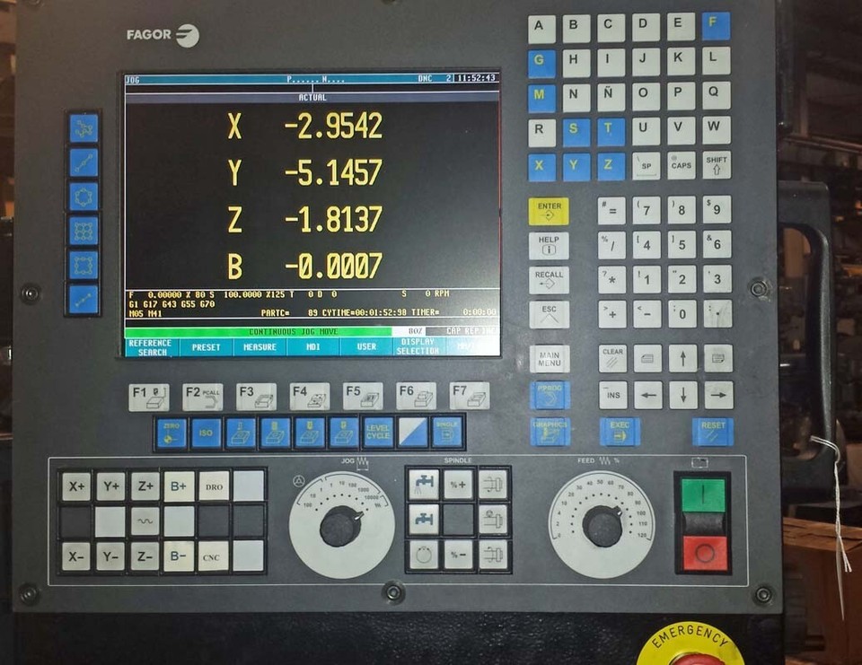 Bridgeport Boss 8 Mill with Fagor CNC 4 Axis 8055 Control, Inv 33096 | eBay