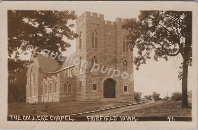 Fairfield, IA: RPPC Parsons College Chapel - Vintage Iowa Real Photo ...