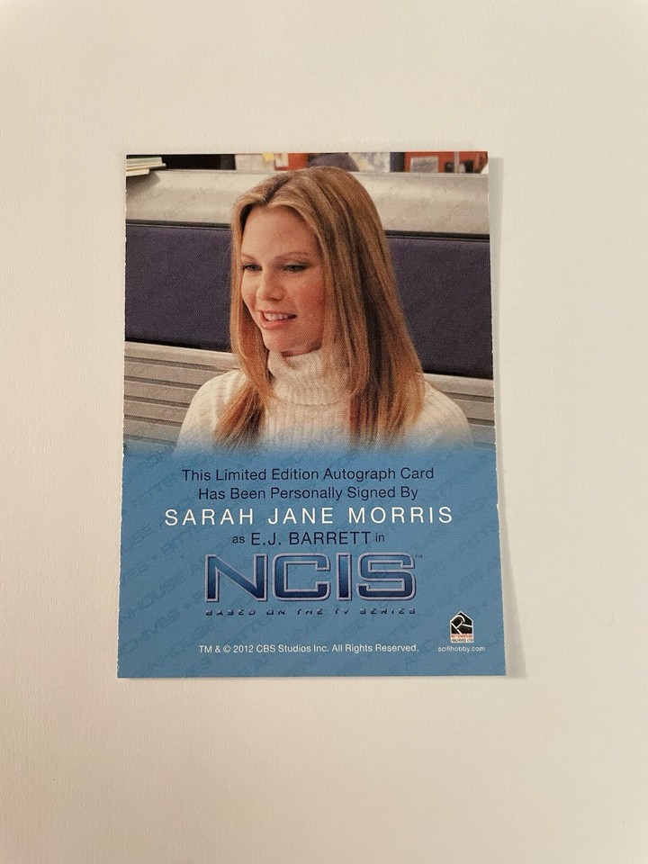 Sarah Jane Morris As E.J. Barrett Rittenhouse NCIS Full Bleed Autograph ...