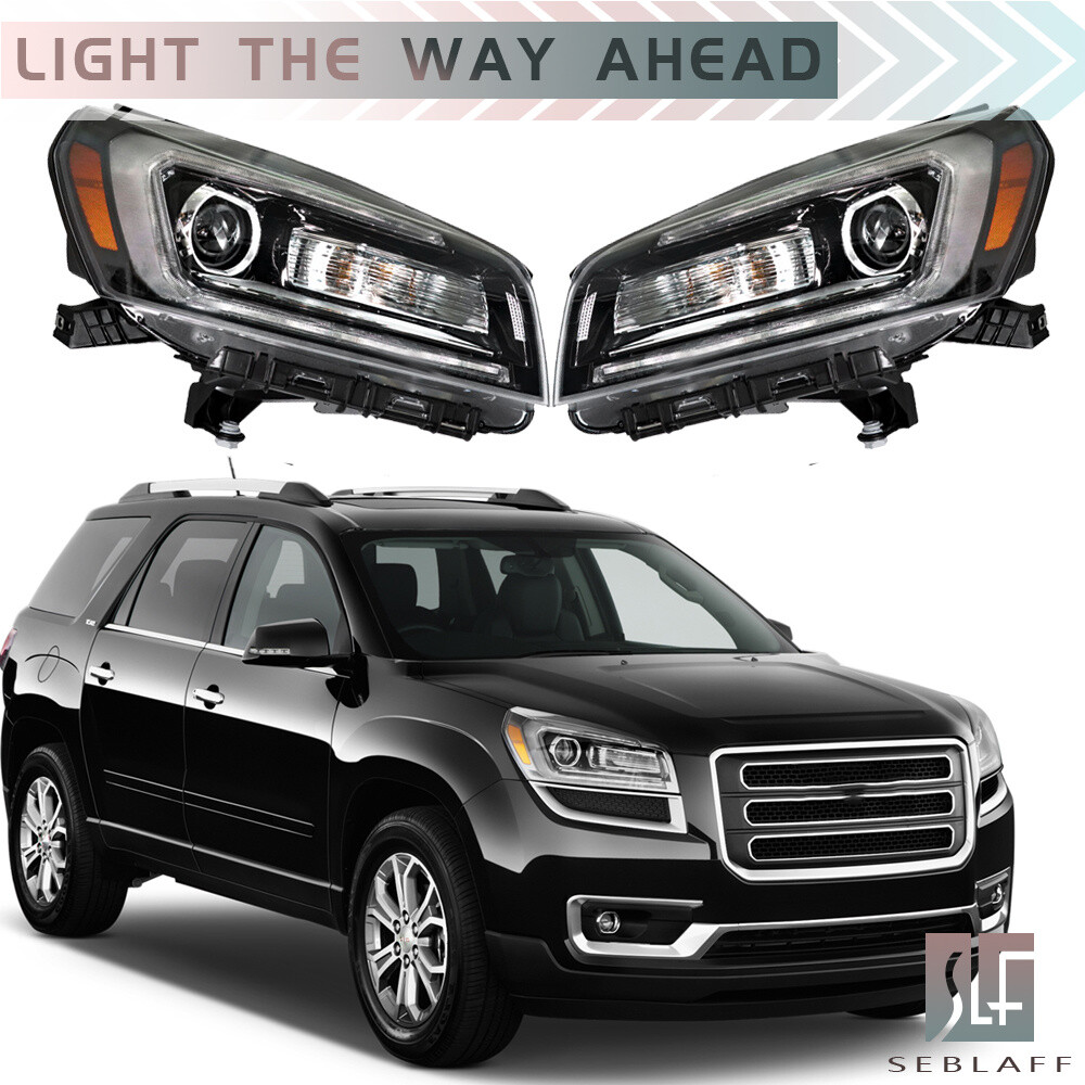 2PCS Left+Right For 2013 2014 2015 2016 GMC Acadia Headlight Halogen W ...