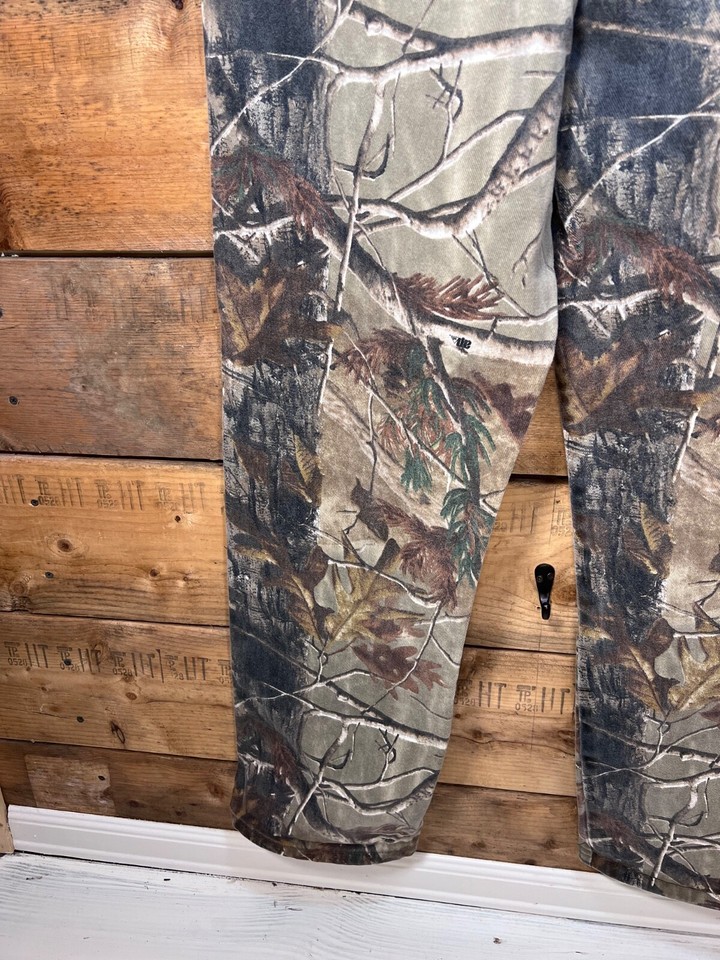 VTG Wrangler RealTree Denim Double Knee Jeans MENS 97GR1AP 100% Cotton ...