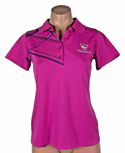 TopGolf Womens Polo Shirt - XS - Pink - Collard - Top Golf - Employee ...