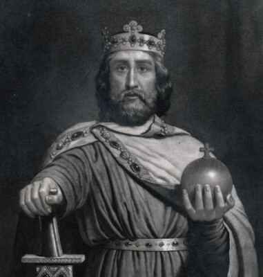 Emperor CHARLEMAGNE 1858 engraving Ernest MEISSONIER pinx John SARTAIN ...