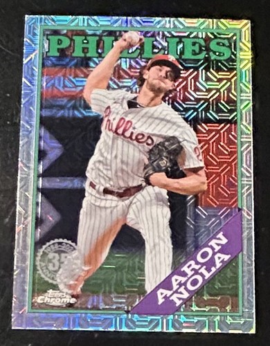 Aaron Nola- 2023 Topps Series 2 - 1988 Silver Pack Mojo Refractor ...
