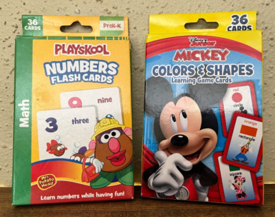 PLAYSKOOL & Mickey Mouse Flash Cards Learning sets Numbers & Colors ...
