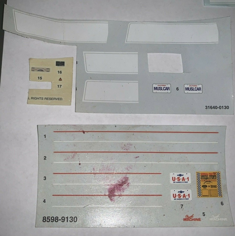 VTG AMT And Revell Model Car Kit Decal Lot / Read Discription | eBay