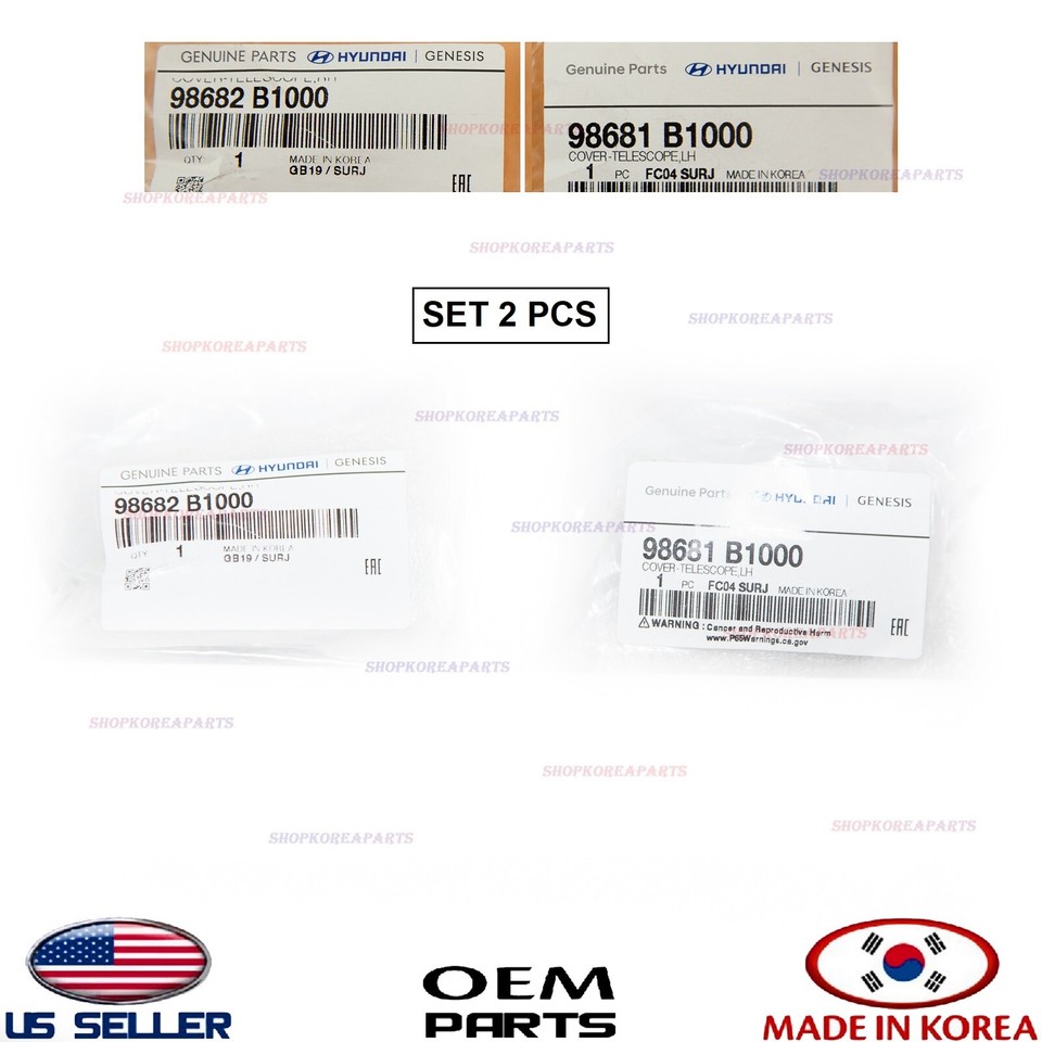 Genuine Front Headlamp Washer Nozzle Cover Left + Right 2pcs GENESIS ...