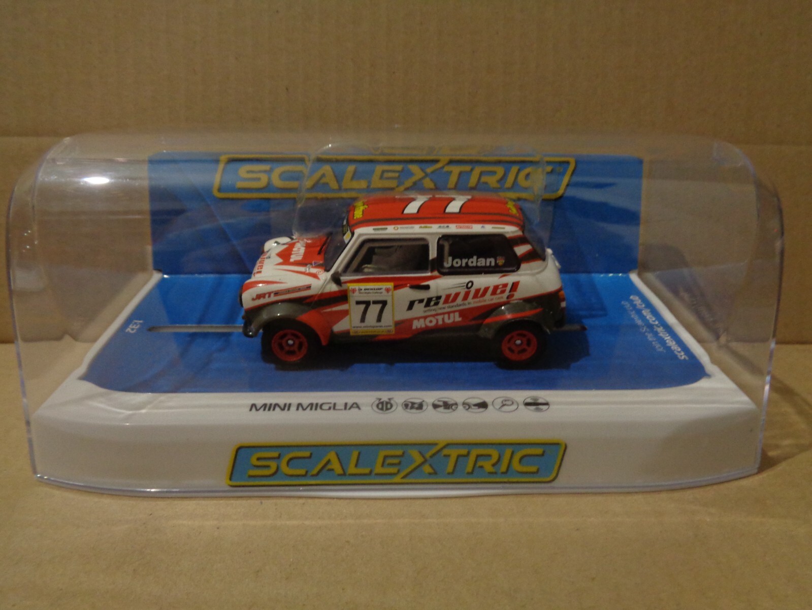 Scalextric Mini Miglia No 77 JRT Racing Team Andrew Jordan Slot Car for ...