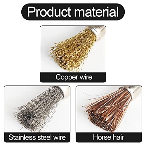 9pcs Scratch Brush Pen Set Stainless Steel/brass/bristles Pen Style ...