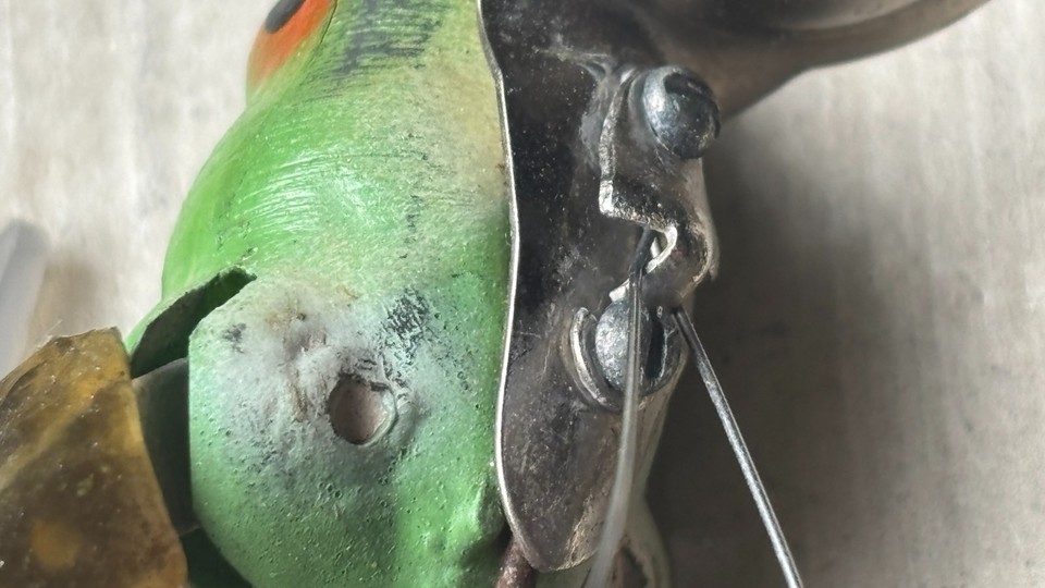 Vintage Fishing Lure RARE Mechanical Rubber Frog Legs Freshwater ...