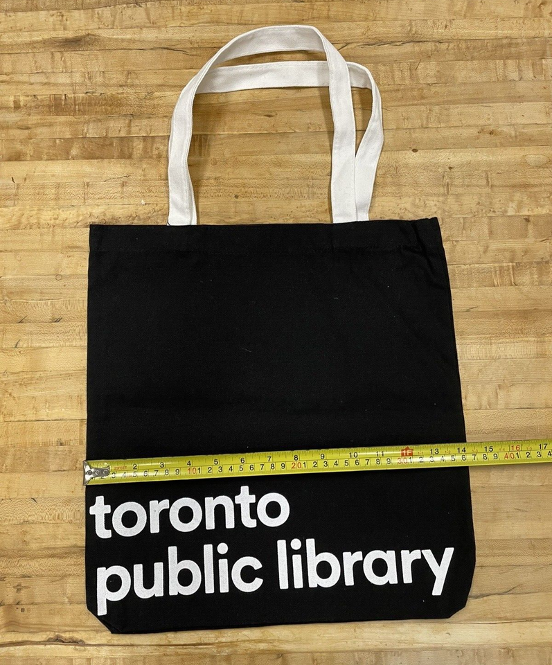 Toronto Public Library Tote Bag Black TPL | eBay